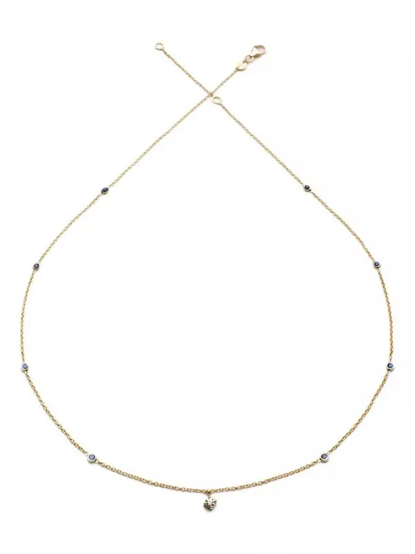 WE BY WHITEBIRD 18k Gold Sapphire And Diamond Pendant Necklace - Yellow