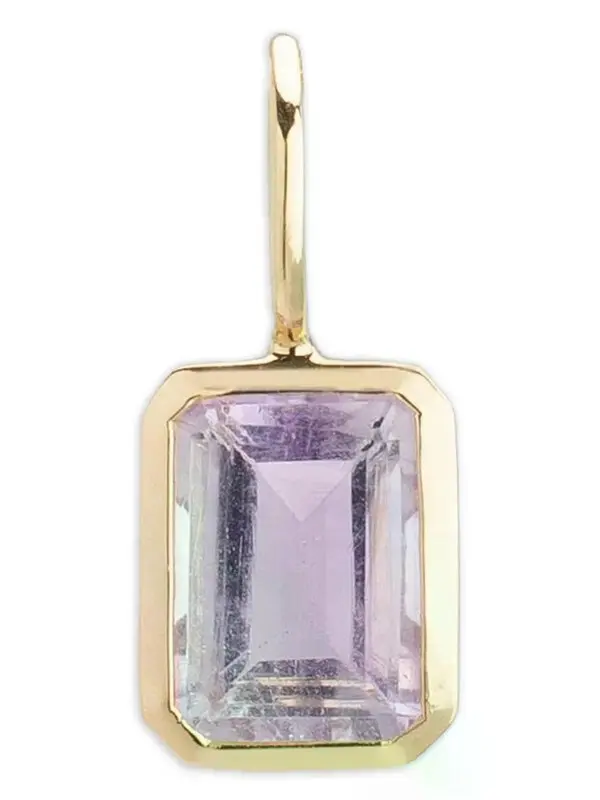 WE BY WHITEBIRD 18k Yellow Gold Amethyst Dancing Drop Pendant - Purple
