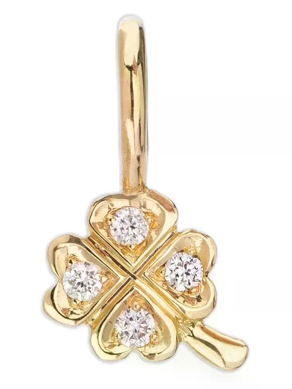 WE BY WHITEBIRD 18k Gold Clarisse Trèfle Diamond Pendant - Yellow