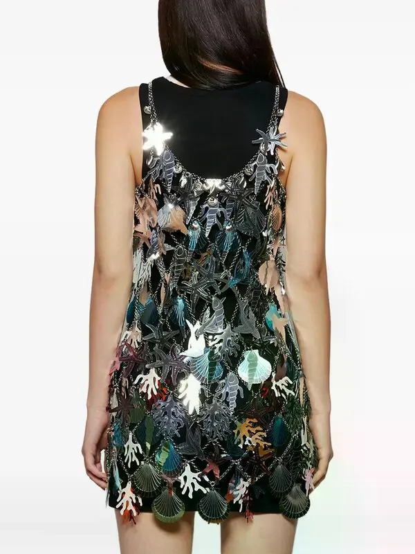 Rabanne Chain-effect Mini Dress - Silver
