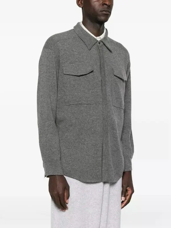 Arch4 Double-pocket Cashmere Shirt Jacket