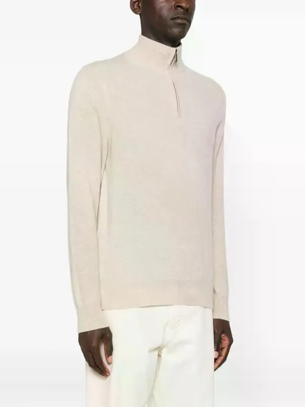 Eric Bompard Zip-fastening Sweater - Neutrals