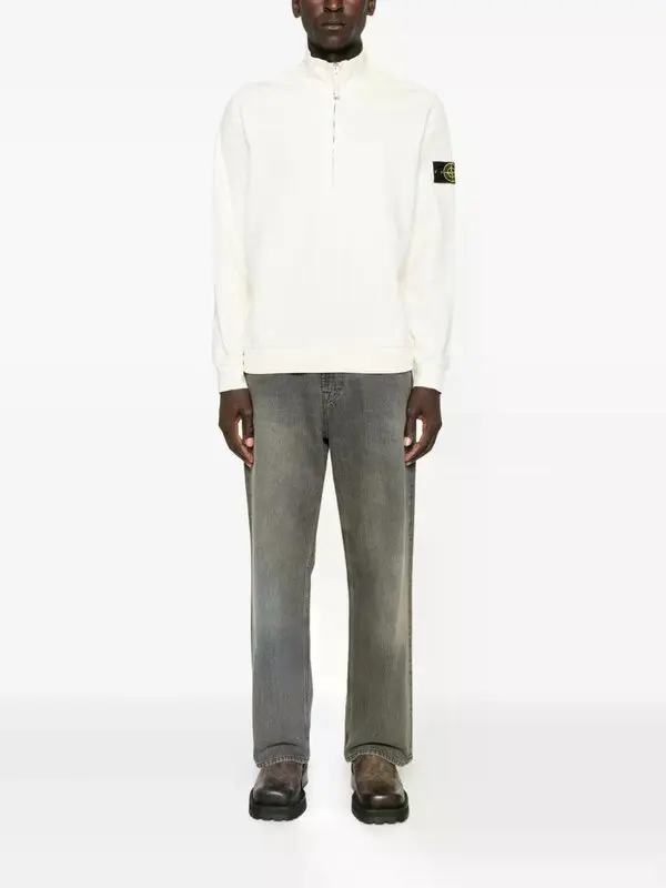 Stone Island Half-zip Logo-patch Sweatshirt