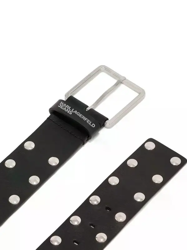 Karl Lagerfeld Stud-embellished Belt - Black