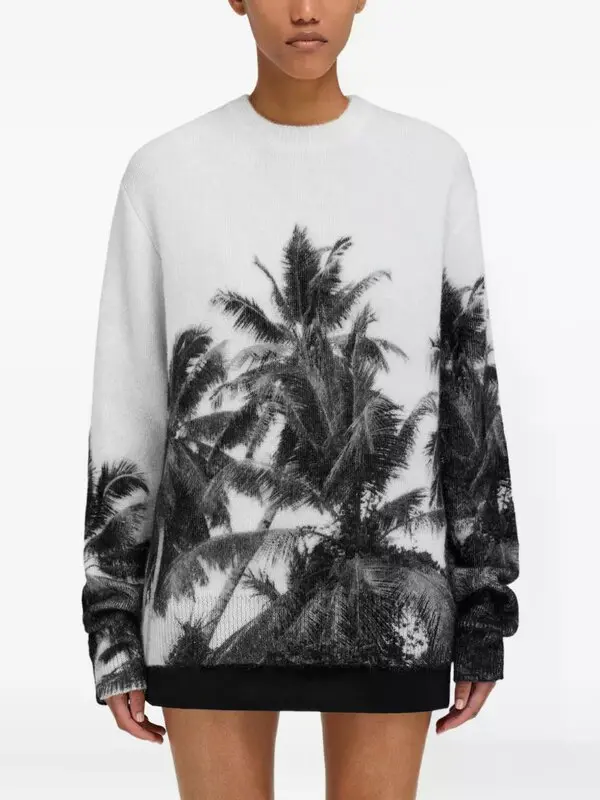 FERRAGAMO Palm-tree Print Sweatshirt