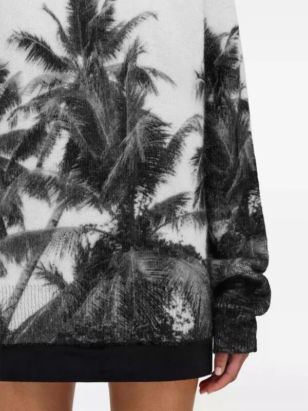 FERRAGAMO Palm-tree Print Sweatshirt