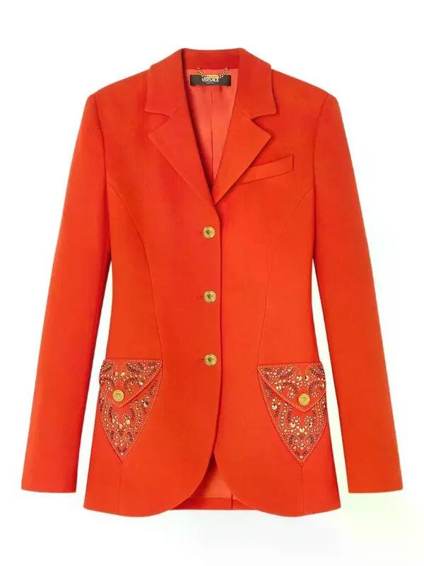 Versace Crystal-embellished Blazer