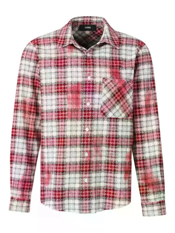 Amiri Checked Spray-painted Shirt
