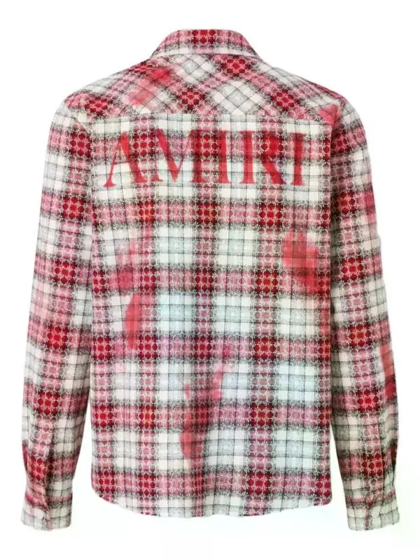 Amiri Checked Spray-painted Shirt