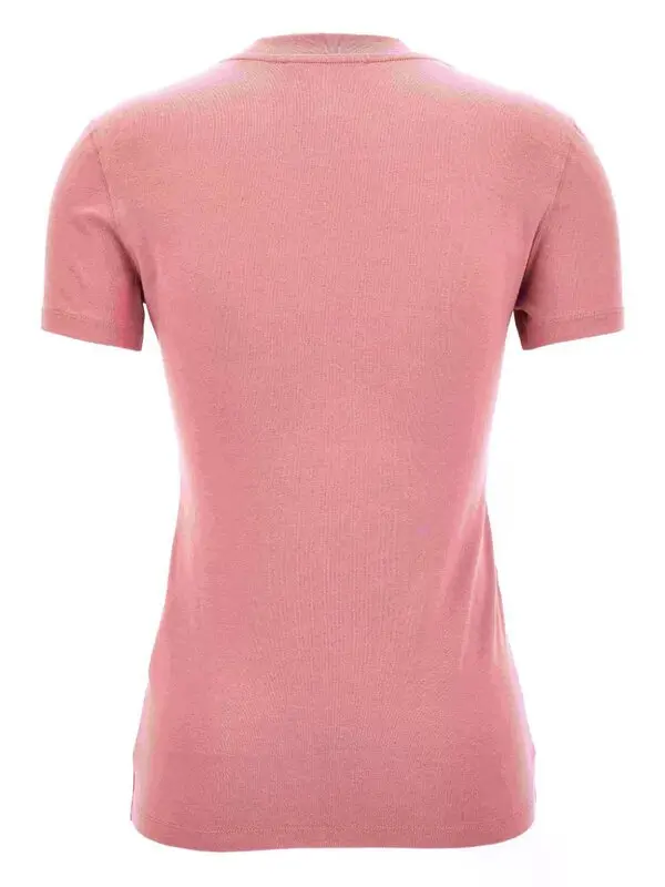 Versace Floral-embellished T-shirt - Pink