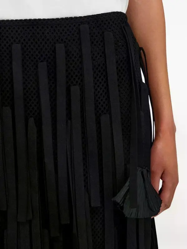 FERRAGAMO Tassel-embellished Mesh Skirt