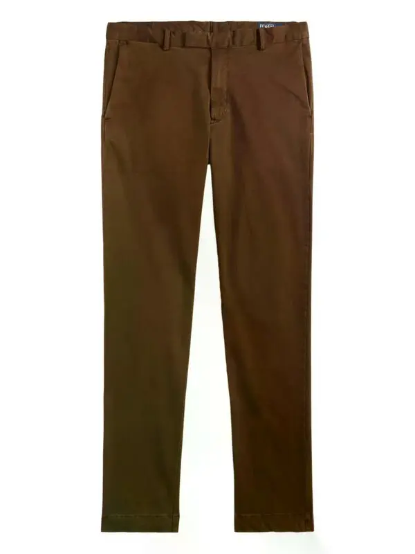 Polo Ralph Lauren Flat-front Cotton Trousers - Brown