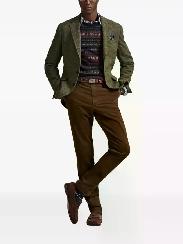 Polo Ralph Lauren Flat-front Cotton Trousers - Brown