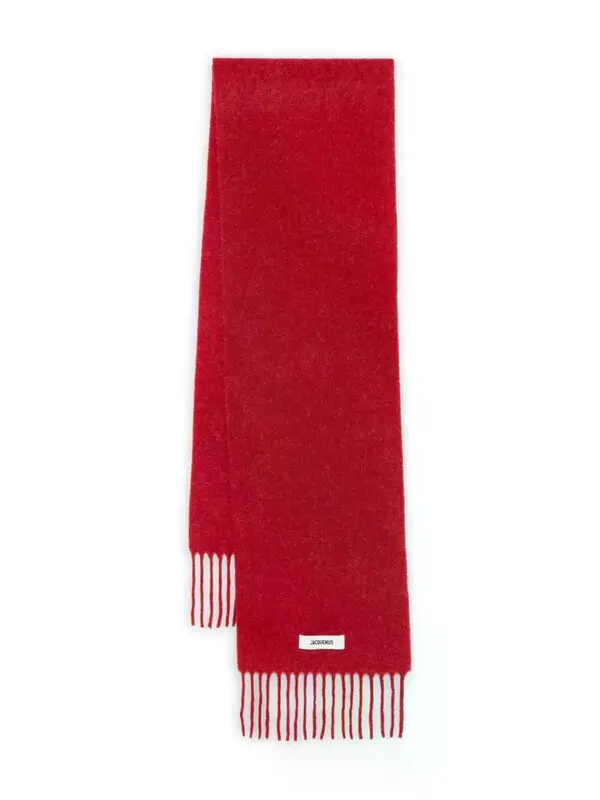 Jacquemus Le Carro Fringed Wool Scarf - Red