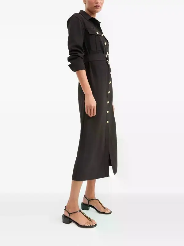 Veronica Beard Button-front Shirt Dress With Belt