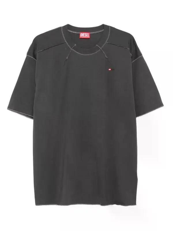 DIESEL® Stitch Cotton T-shirt - Grey