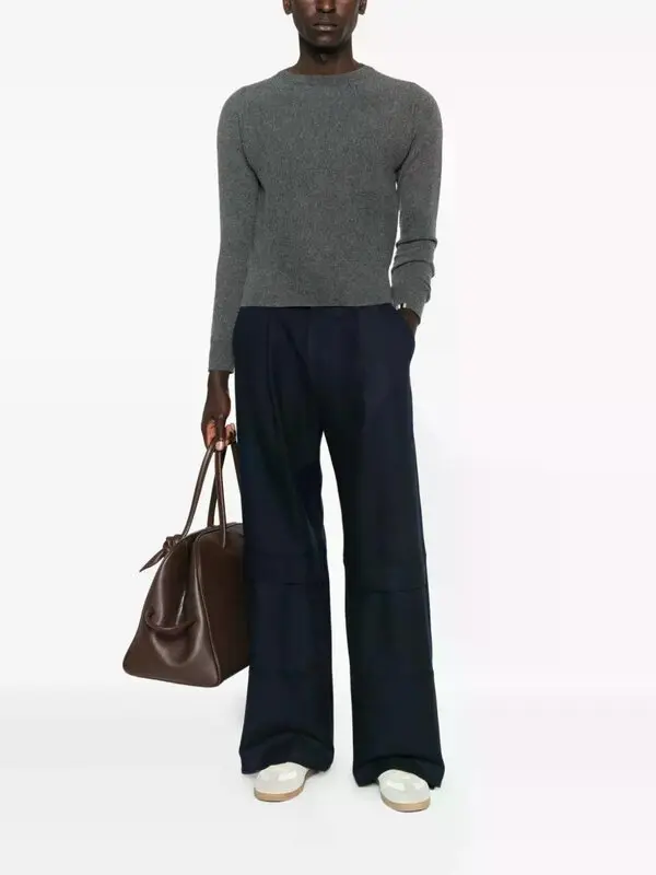 Extreme Cashmere Belle Felt Long-sleeve Sweater