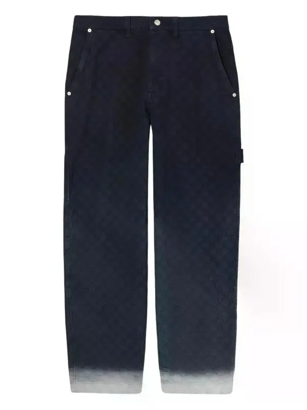 Gucci Gg Monogram-dyed Trousers - Blue