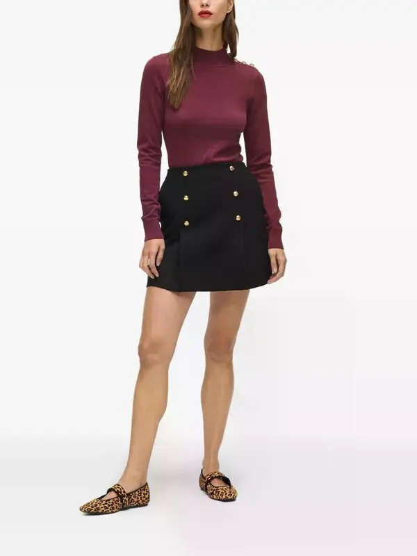 Karl Lagerfeld Button Detailed Mini Skirt