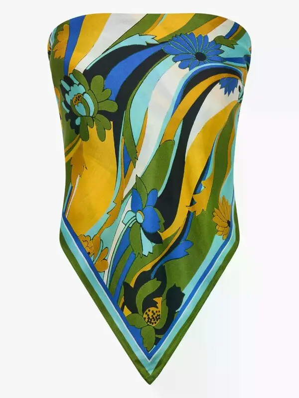 Christopher Esber Floral-print Silk Scarf - Blue