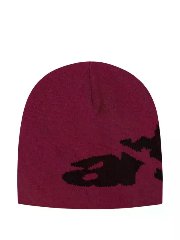ARTE ANTWERP Logo-jacquard Beanie - Red