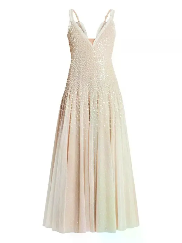 NEEDLE & THREAD Sequin-embellished Tulle Dress