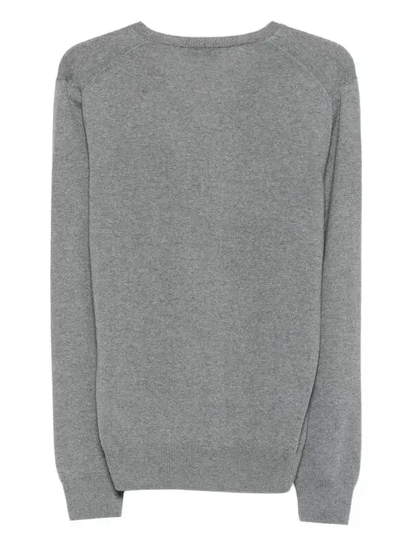 FAY V-neck Wool Sweater - Grey