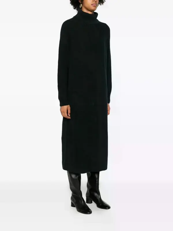 Marc O'polo Turtleneck Raglan-sleeve Midi Dress - Green