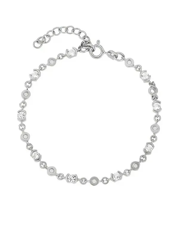 V JEWELLERY Crystal-embellished Bracelet - Silver