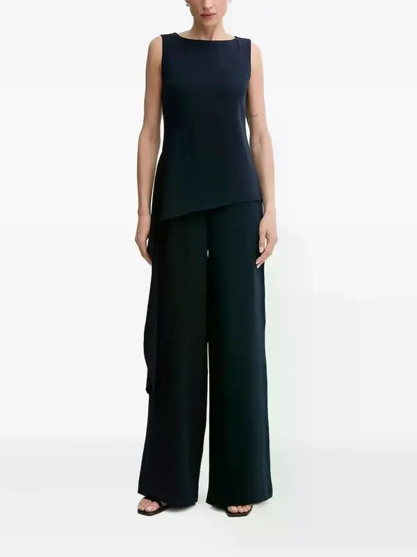 SANDRO FERRONE Asymmetric Ruffle Jumpsuit - Blue