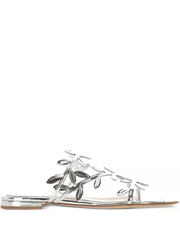 GIANVITO ROSSI Flavia Flat Sandals - Grey