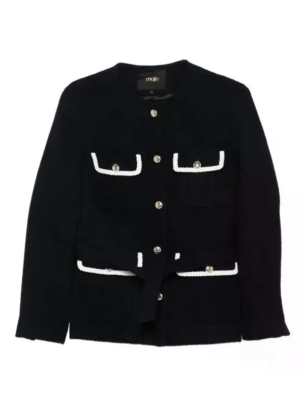 Maje Belted Tweed Jacket