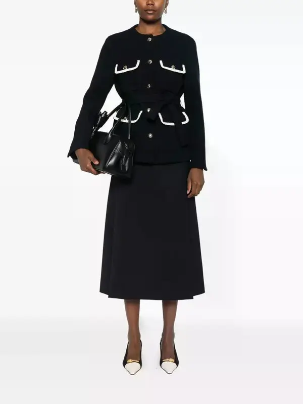 Maje Belted Tweed Jacket