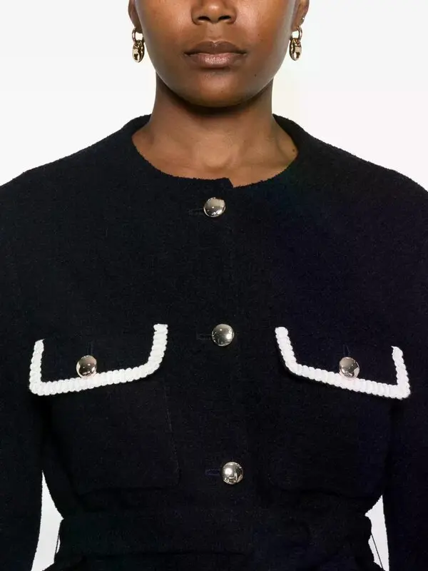 Maje Belted Tweed Jacket