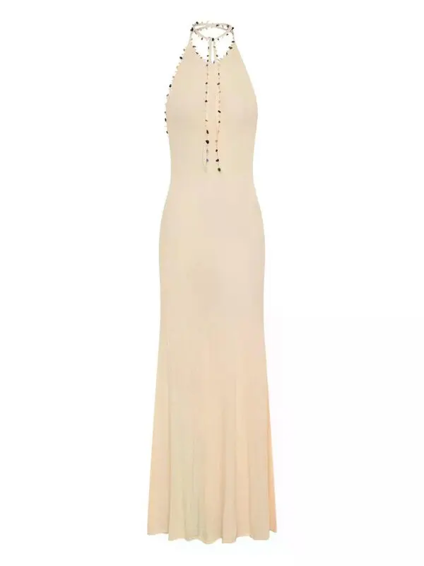 Christopher Esber Halterneck Maxi Dress - Neutrals