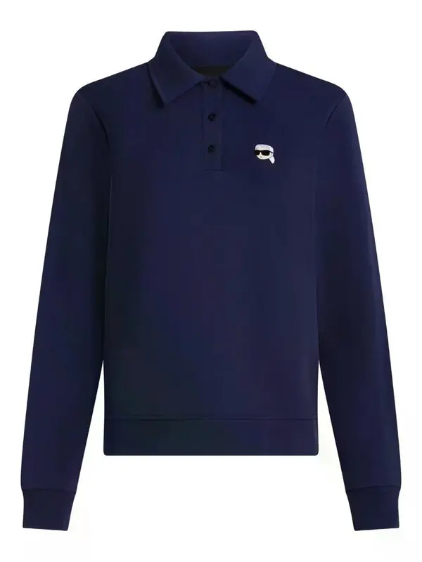 Karl Lagerfeld Ikon-patch Polo Sweatshirt