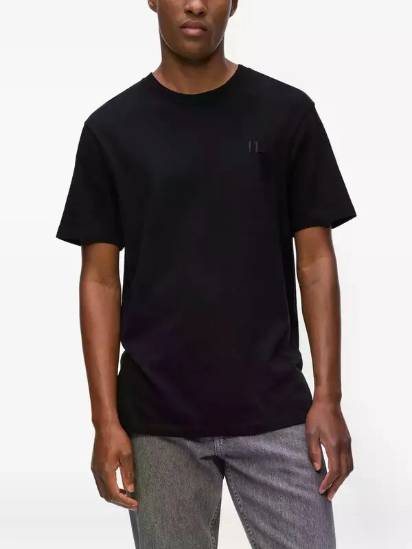 Karl Lagerfeld Embroidered-logo Crew-neck T-shirt