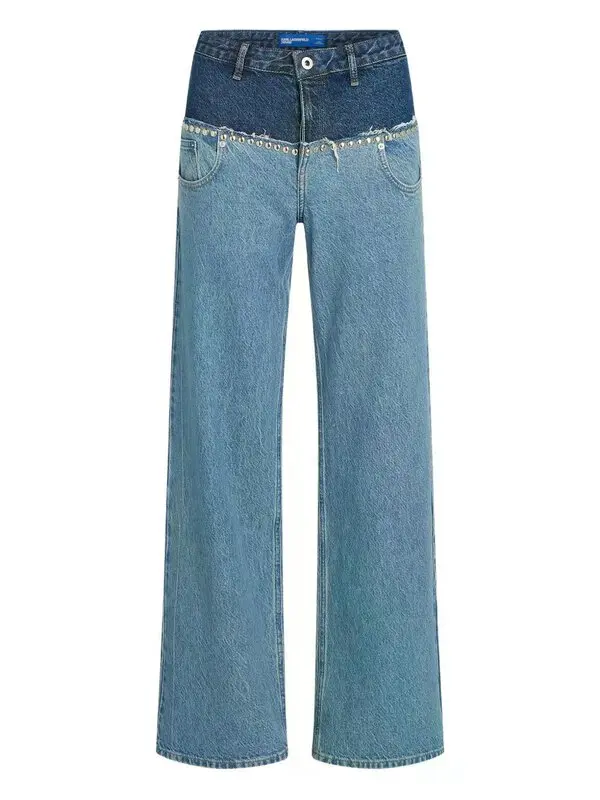 Karl Lagerfeld Studded High-rise Jeans