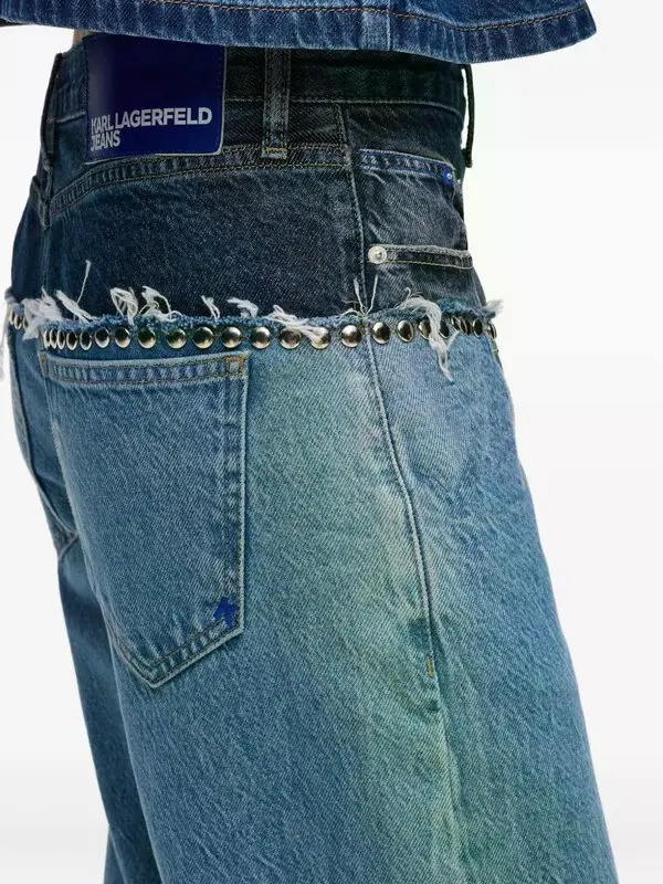 Karl Lagerfeld Studded High-rise Jeans