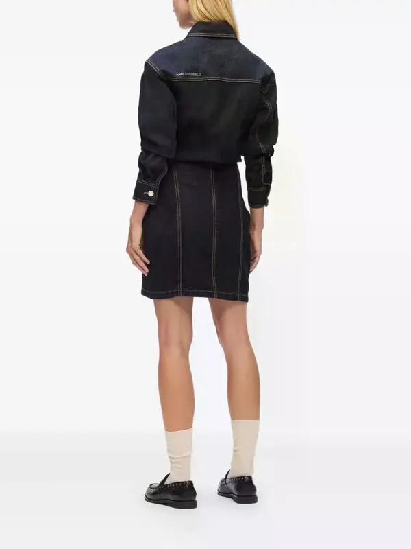 Karl Lagerfeld Logo-patch Denim Shirt Dress