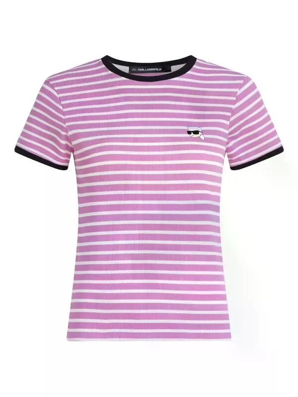Karl Lagerfeld Striped T-shirt - Pink