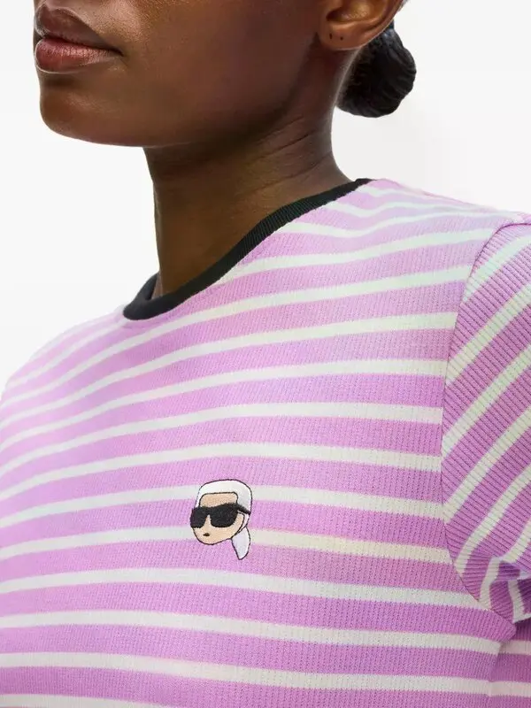 Karl Lagerfeld Striped T-shirt - Pink