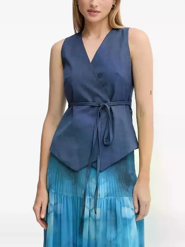 SANDRO FERRONE Wrap-effect Sleeveless Top