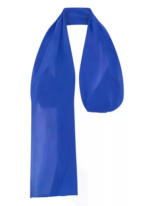Christopher Esber Chain-bra Silk Top - Blue