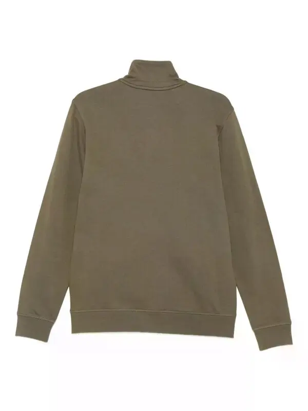BOSS Zip-neck Sweatshirt With Logo - Green