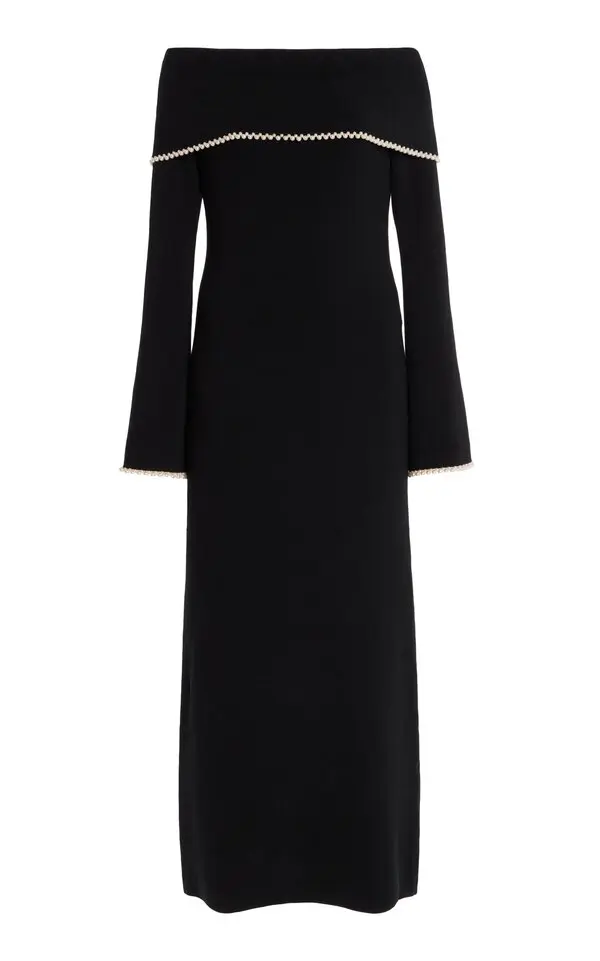 BY MALENE BIRGER Hillevi Off-the-shoulder Knit Dress - Black