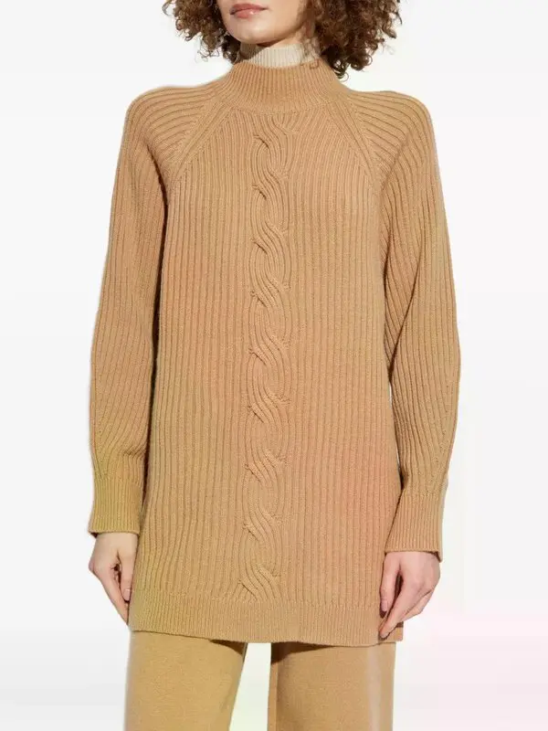 Max Mara Cable-knit High-neck Jumper