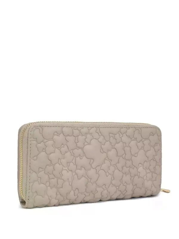 TOUS Bear-embossed Zip-around Wallet - Neutrals