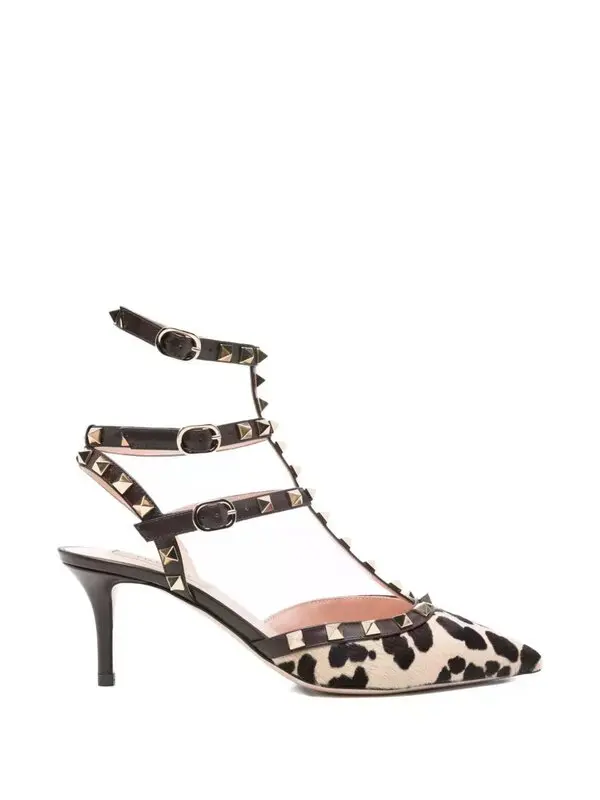 Valentino Garavani 70mm Stud-embellished Leopard-print Pumps - Neutrals
