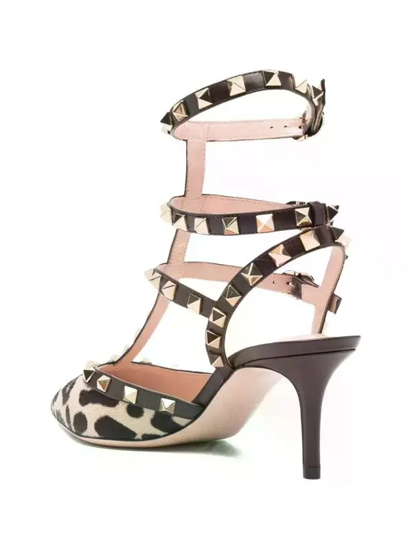 Valentino Garavani 70mm Stud-embellished Leopard-print Pumps - Neutrals